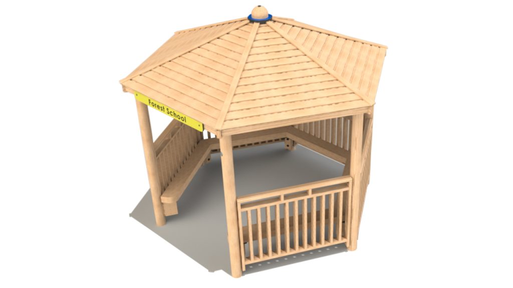 4 x 3m Poly Roof Shelter with infills and seats - IQ Play